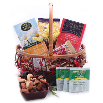 Healthy Heart Gift Basket | Tea Coffee Gifts for Worldwide Delivery